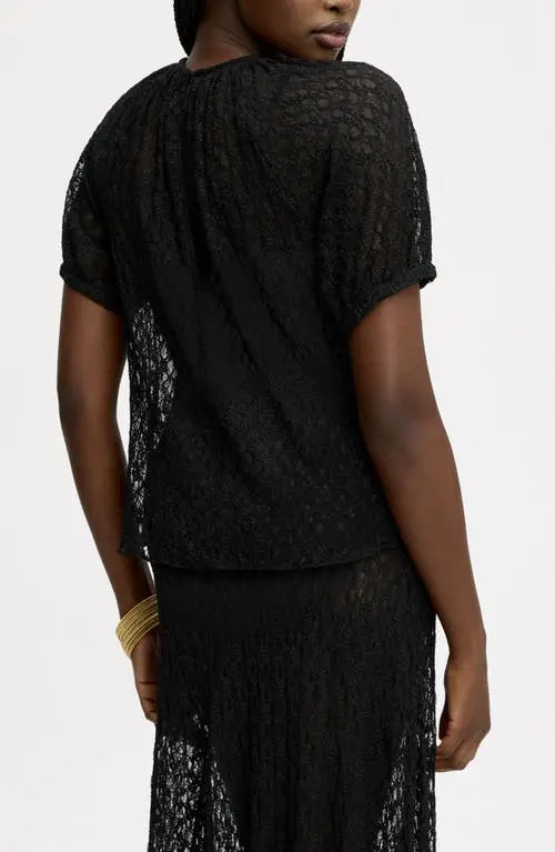 Sam Edelman Semisheer Stretch Lace Top