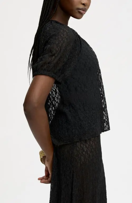 Sam Edelman Semisheer Stretch Lace Top
