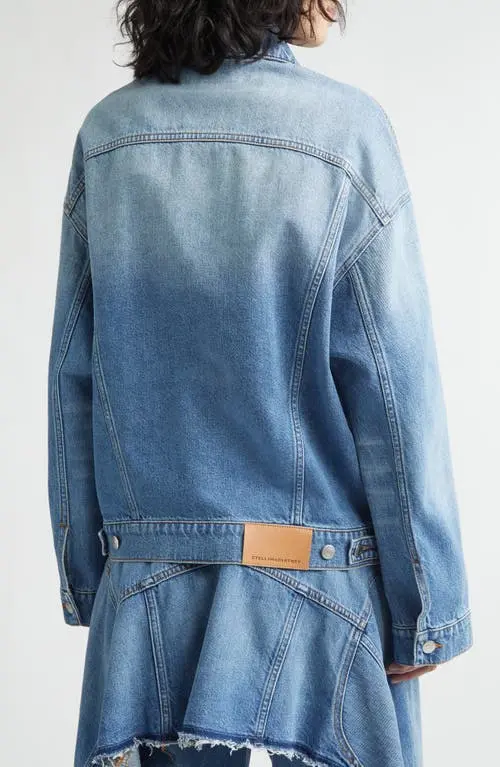 Stella McCartney Deconstructed Denim Jacket - Mid Blue