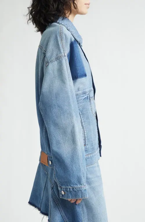 Stella McCartney Deconstructed Denim Jacket - Mid Blue