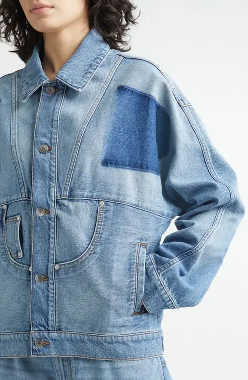 Stella McCartney Deconstructed Denim Jacket - Mid Blue