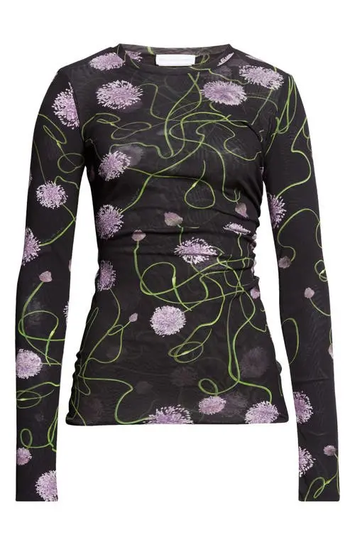 Stella McCartney Twisted Floral Mesh Top