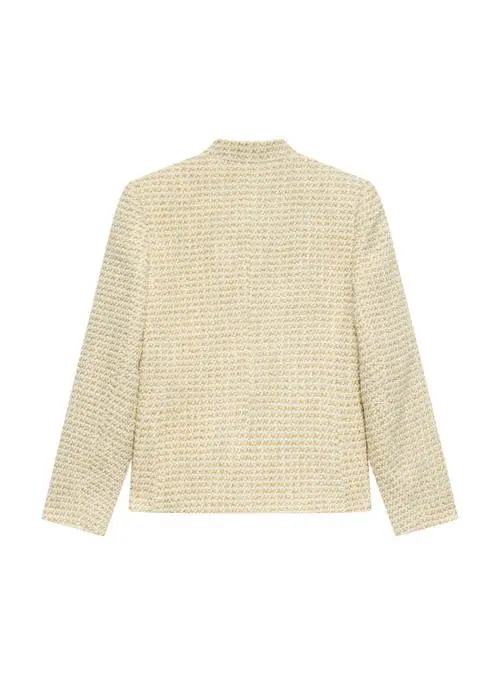 Mint Velvet Boucle Jacket With Pockets - Neutral