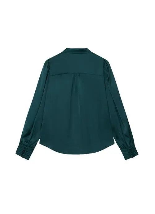 Mint Velvet Satin Long-sleeve Blouse
