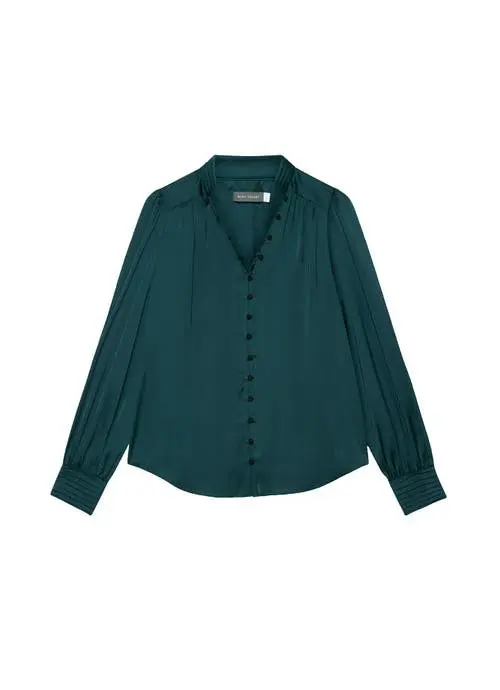 Mint Velvet Satin Long-sleeve Blouse