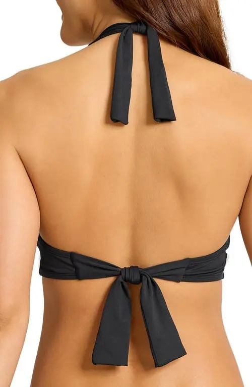 Tommy Bahama Double Strap Halter Bikini Top - Black