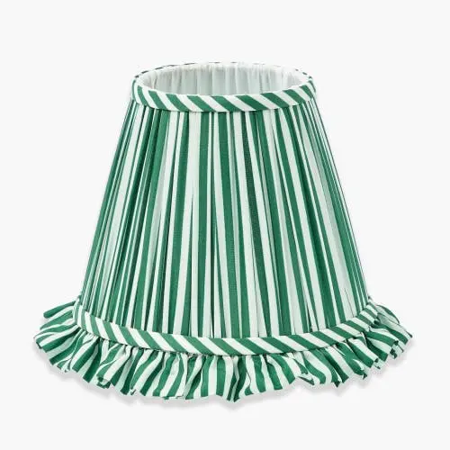 MRS. ALICE Lotus Ruffle Lampshade - Green