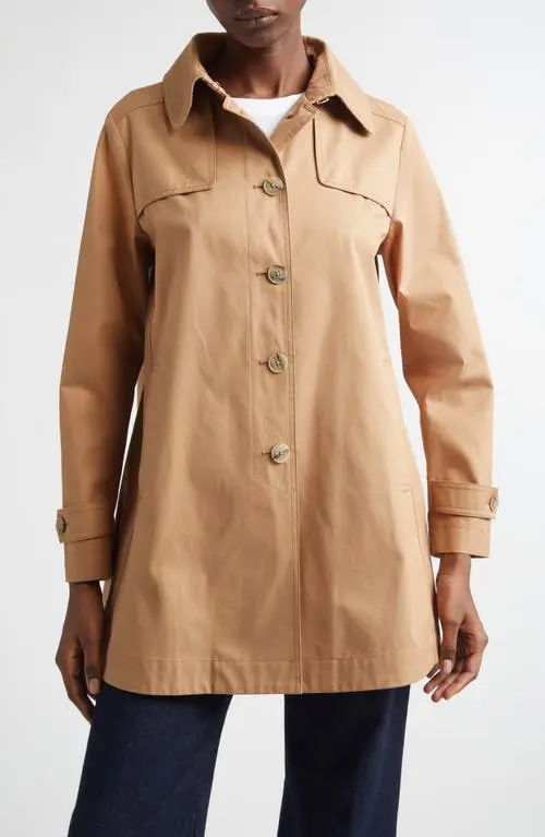 Herno A-line Cotton Gabardine Trench Coat - 2720 Taupe