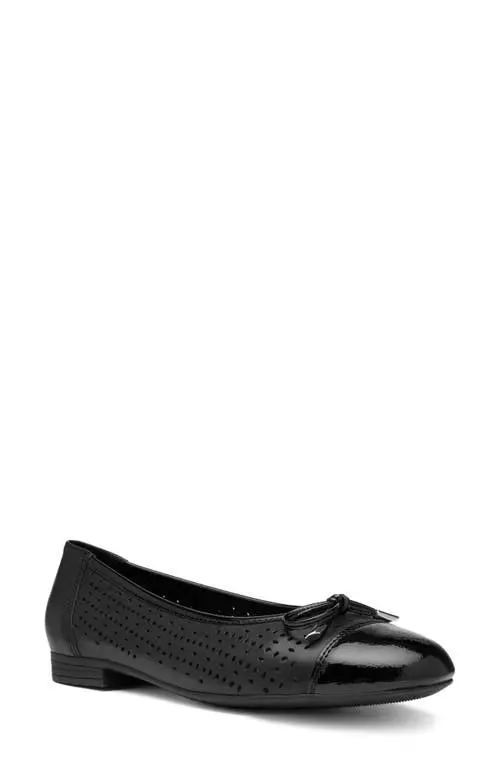 ARA Sangria Cap-toe Ballet Flat - Black