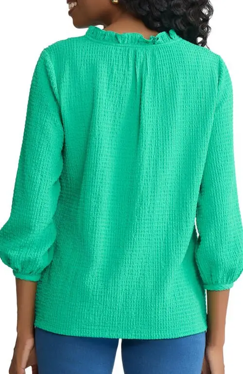 Jones New York Smocked Shoulder Top