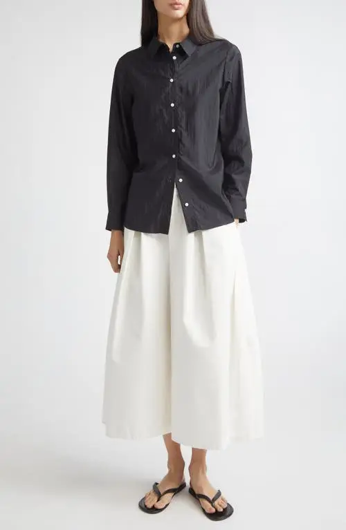 Partow Bryant Nylon & Silk Button-up Shirt
