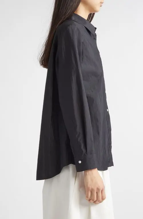 Partow Bryant Nylon & Silk Button-up Shirt