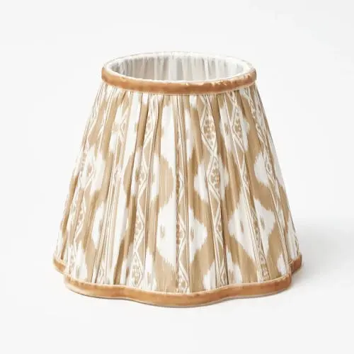 MRS. ALICE Ikat Lampshade - Putty