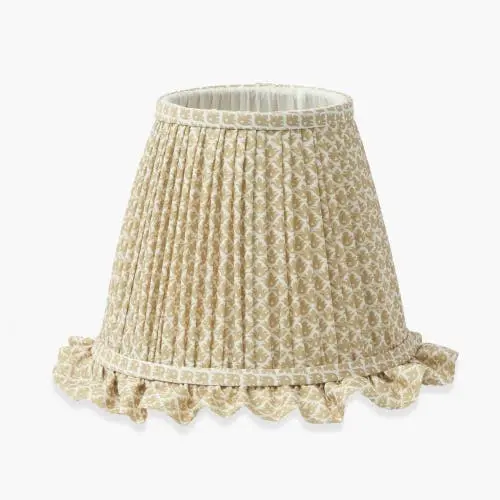 MRS. ALICE Lotus Ruffle Lampshade - Putty
