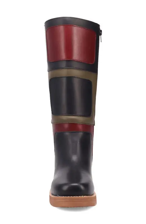 DINGO Patches Leather Boot - Black