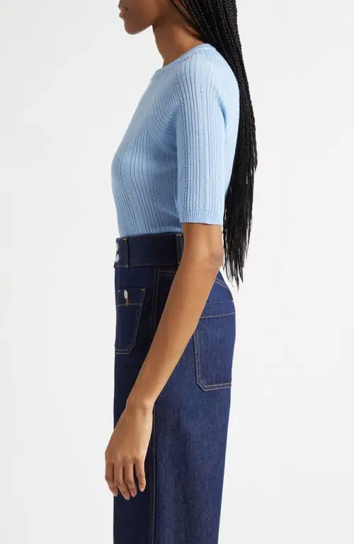 Veronica Beard Brielle Raglan Rib Knit Top