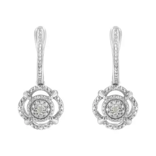 HAUS OF BRILLIANCE Silver Miracle Diamond Accent Drop Earrings