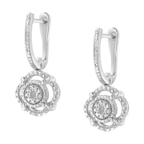 HAUS OF BRILLIANCE Silver Miracle Diamond Accent Drop Earrings