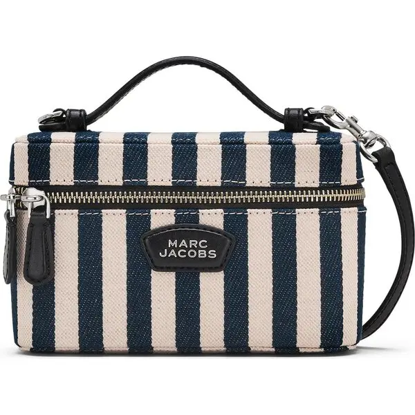 Marc Jacobs Stripe Canvas East/west Vanity Bag - Blue Sea Multi