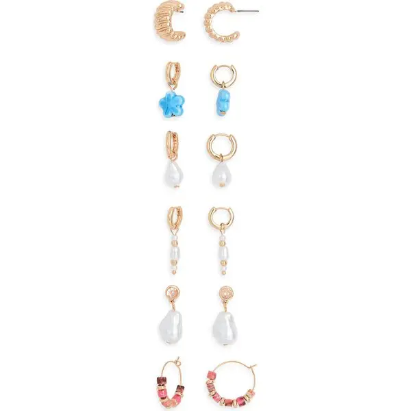 Bp. Set Of 6 Assorted Earrings - Multi