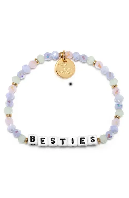 LITTLE WORDS PROJECT Besties Beaded Stretch Bracelet - White