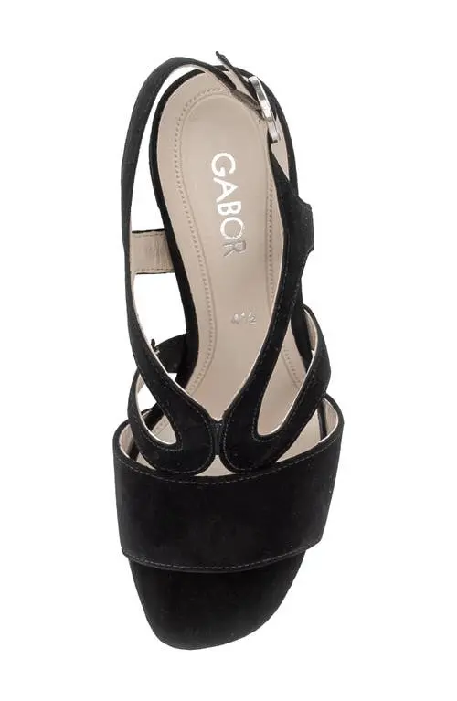 Gabor Ankle Strap Sandal - Black
