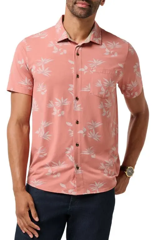 Travis Mathew Comfortknit Yoyage Short Sleeve Button-up Shirt
