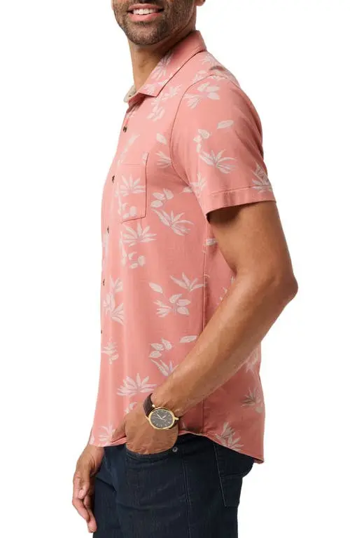 Travis Mathew Comfortknit Yoyage Short Sleeve Button-up Shirt
