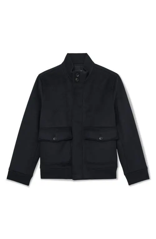REISS Hadley Wool-blend Jacket - Navy