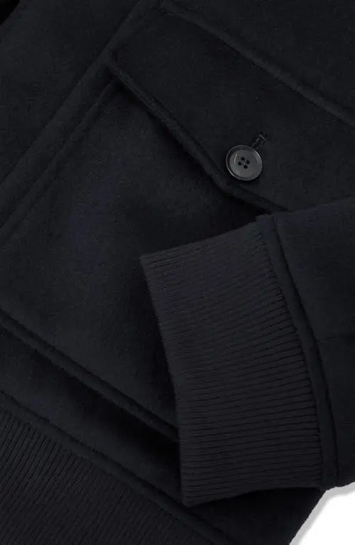 REISS Hadley Wool-blend Jacket - Navy