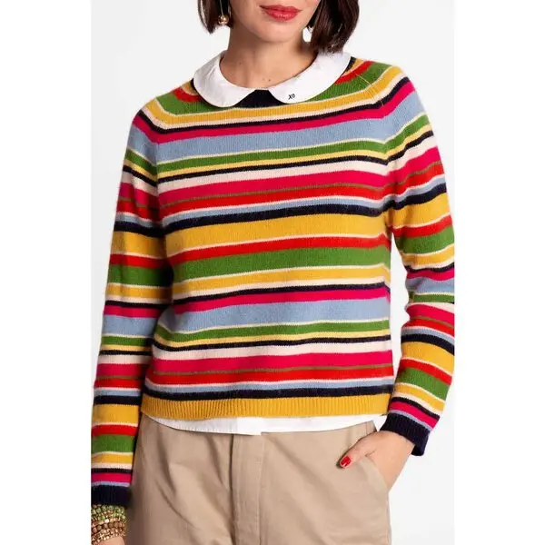 FRANCES VALENTINE James Crewneck Striped Top