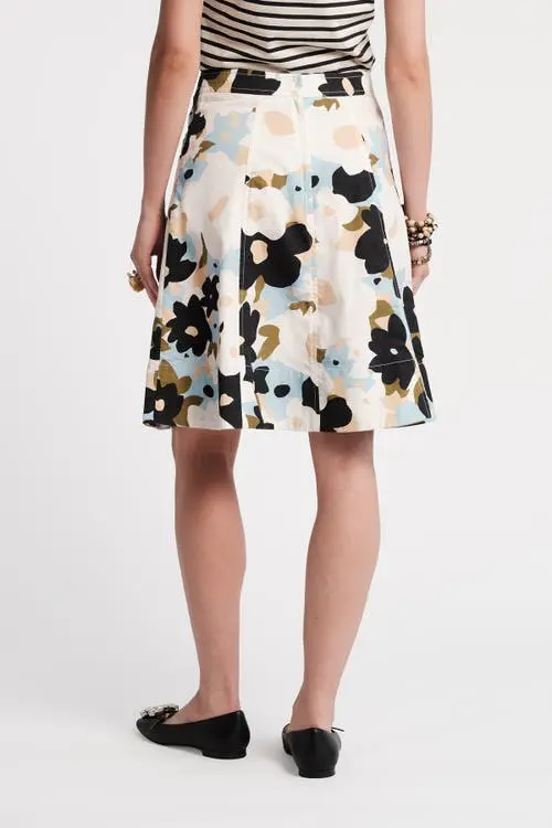 FRANCES VALENTINE A-line Skirt - Blue/multi
