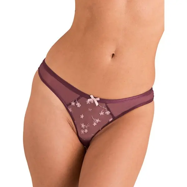 ADORE ME Clementin Brazilian Panties - Dark Purple