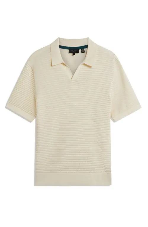 Ted Baker London Bestel Textured Cotton Polo - White