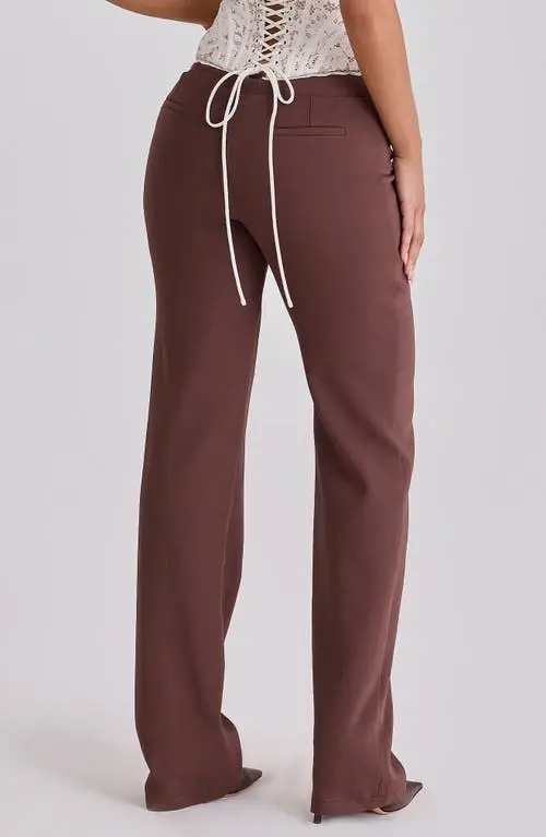 House Of Cb Chiara Straight Leg Crepe Trousers