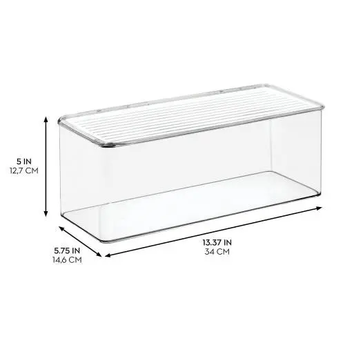 IDESIGN Stackable Hinged-lid Storage Boxset Of 6