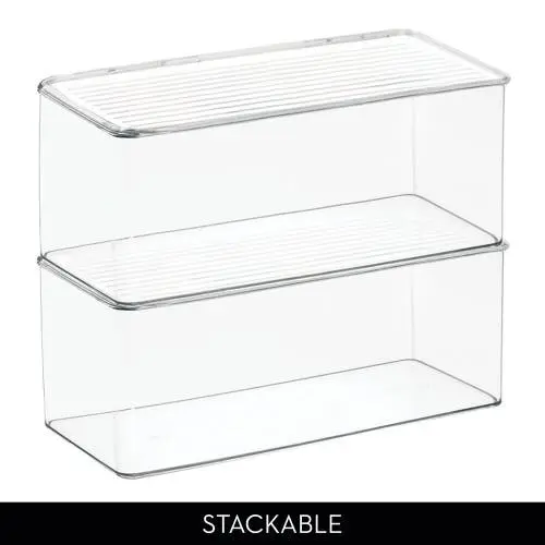 IDESIGN Stackable Hinged-lid Storage Boxset Of 6