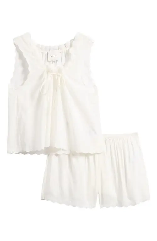 REFORMATION Hazel Eyelet Pajamas - Ivory