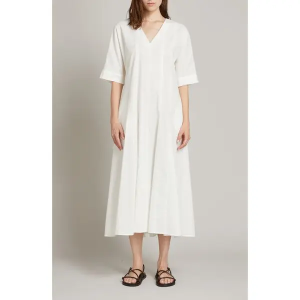 MM BY MAX MARA Panino Cotton Maxi Dress - Optical White