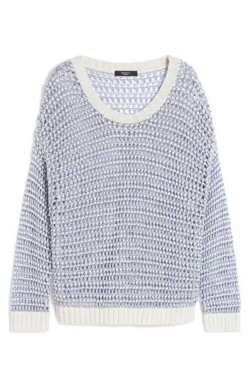 Max Mara Open Stitch Crewneck Sweater - Light Blue