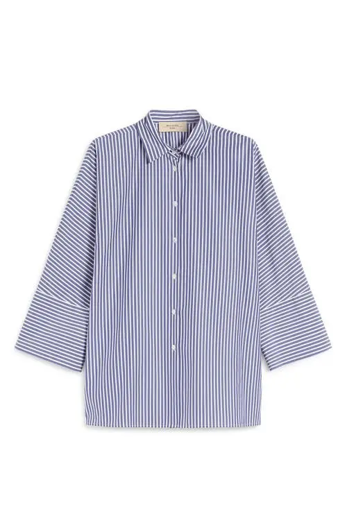 Max Mara Hudson Oversize Striped Shirt - Navy