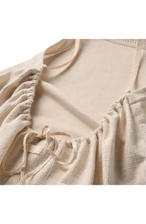 UGG Sleeveless Maxi Dress With Ladder Stitch Detail - Cream