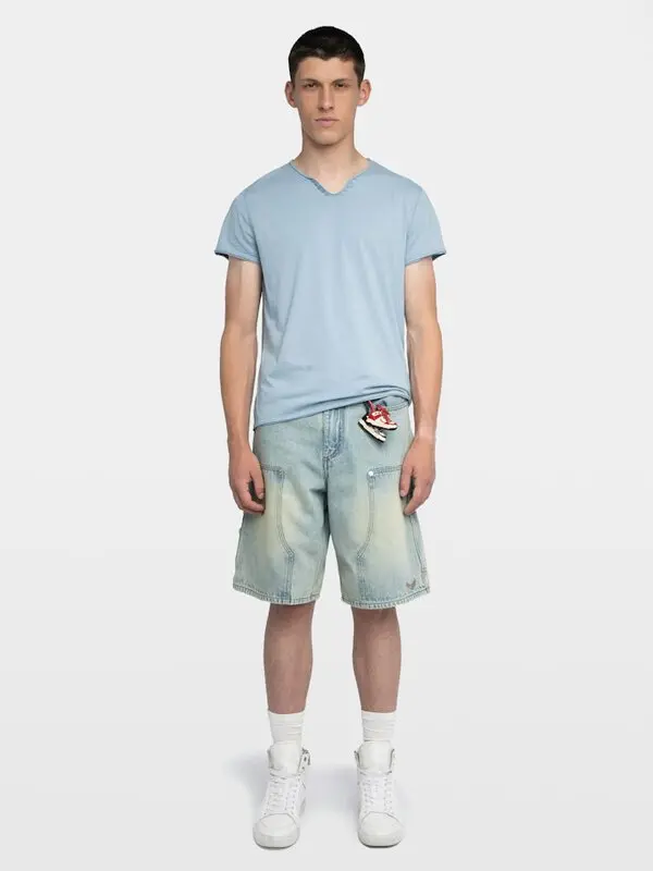 Zadig&Voltaire Henley Monastir T-shirt - Cloud