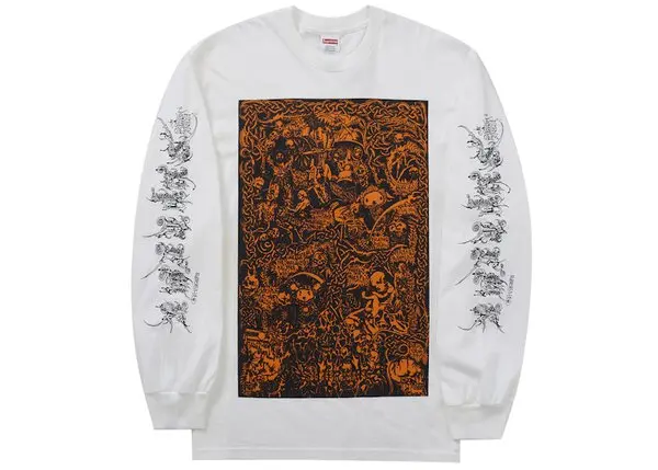 Supreme Wombat Long Sleeve Tee Shirt - White