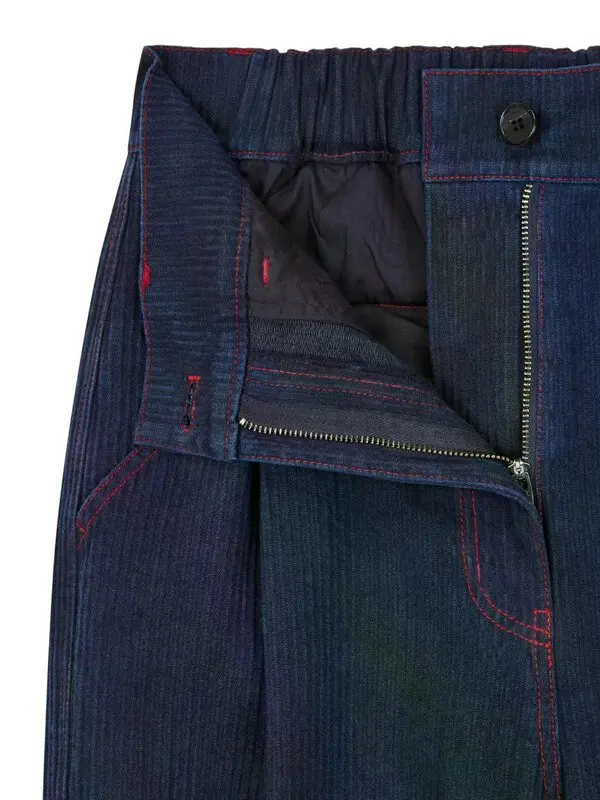 STUDIO TOMBOY Elasticated-waist Wide Leg Jeans