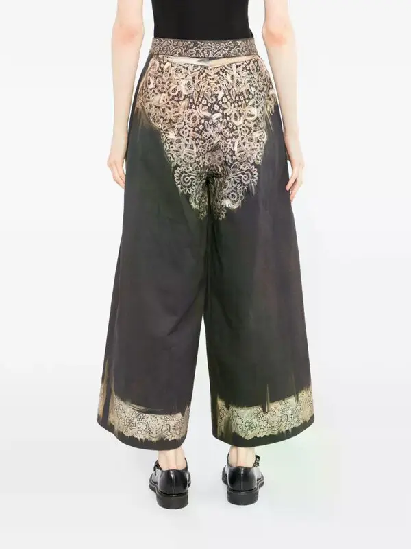IA LONDON Floral Print Wide Leg Trousers
