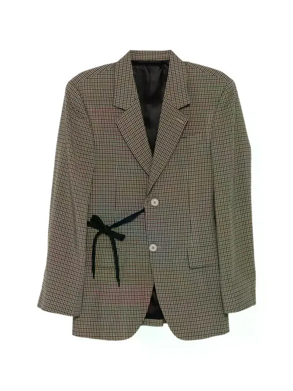Balenciaga Check Wrap Blazer