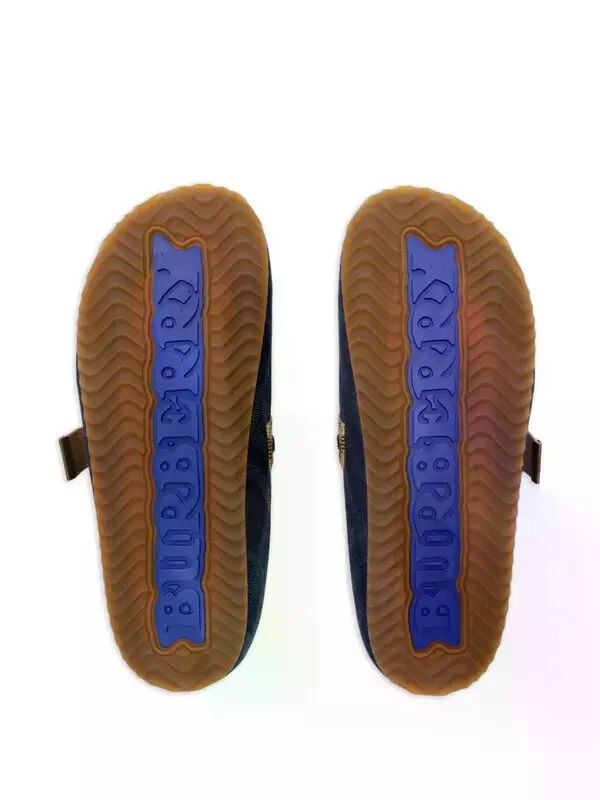 Burberry Check Denim Urchin Clogs - Blue