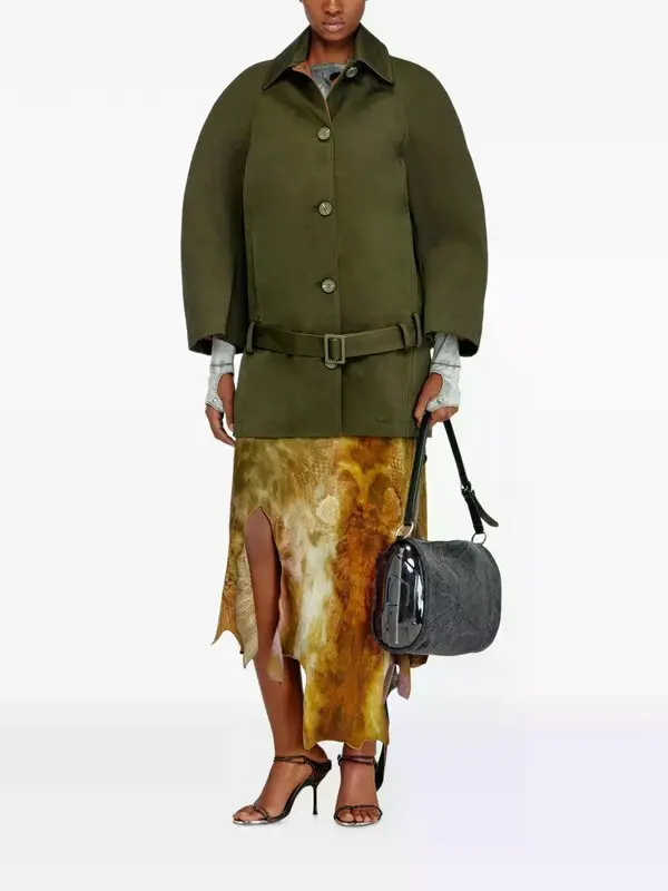 DIESEL® Asymmetric Animal-print Skirt