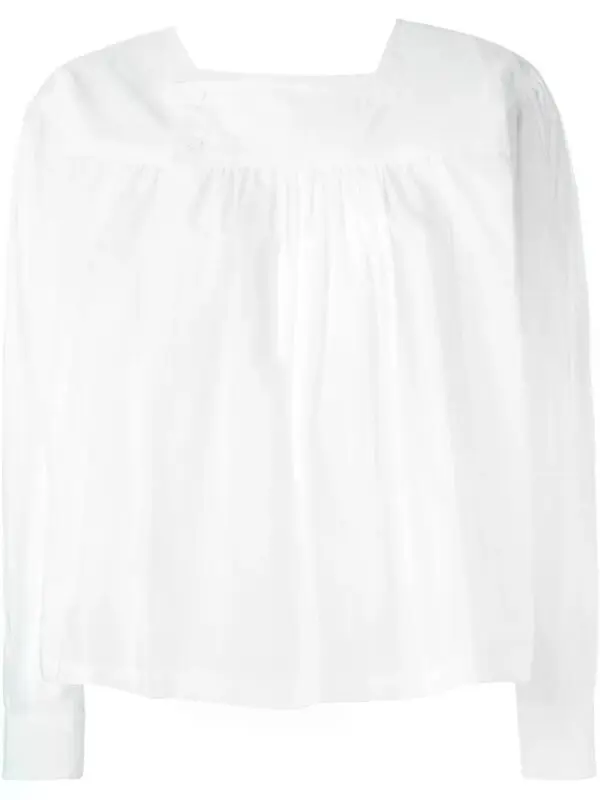 Comme Des Garçons Gathered Front Top - White